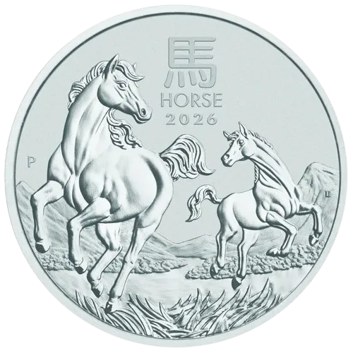 Lunar III Rok Konia 5 uncji srebra 2026 | NumiTracker