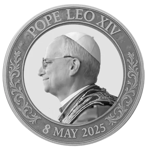 The Election of Pope Leo XIV 1 uncja Srebra 2025 | NumiTracker